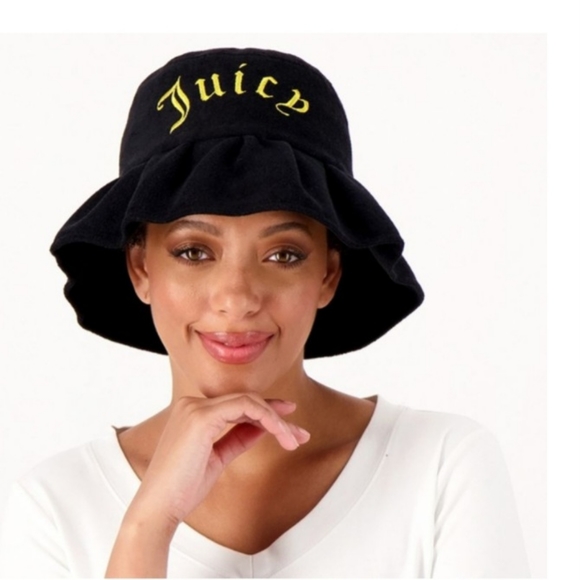 Juicy Couture | Accessories | Juicy Couture Logo Bucket Hat Black ...
